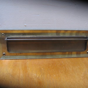 Vintage Brass Letter Slot, Letter Box Door Slot, Mail Door Slot, Mail ...