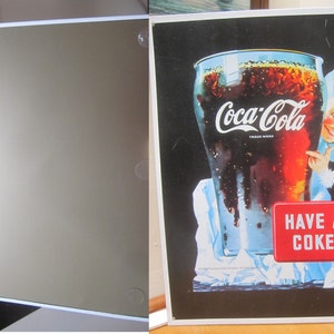 Vintage, Coca-cola Pattern Items: Coca-cola Tin Sign and Coca-cola Wall ...
