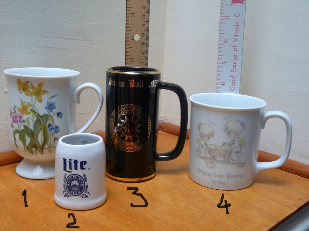 Vintage Coffee/tea Cups: Footed Mug/cup From Japan, Miller Lite Mini ...