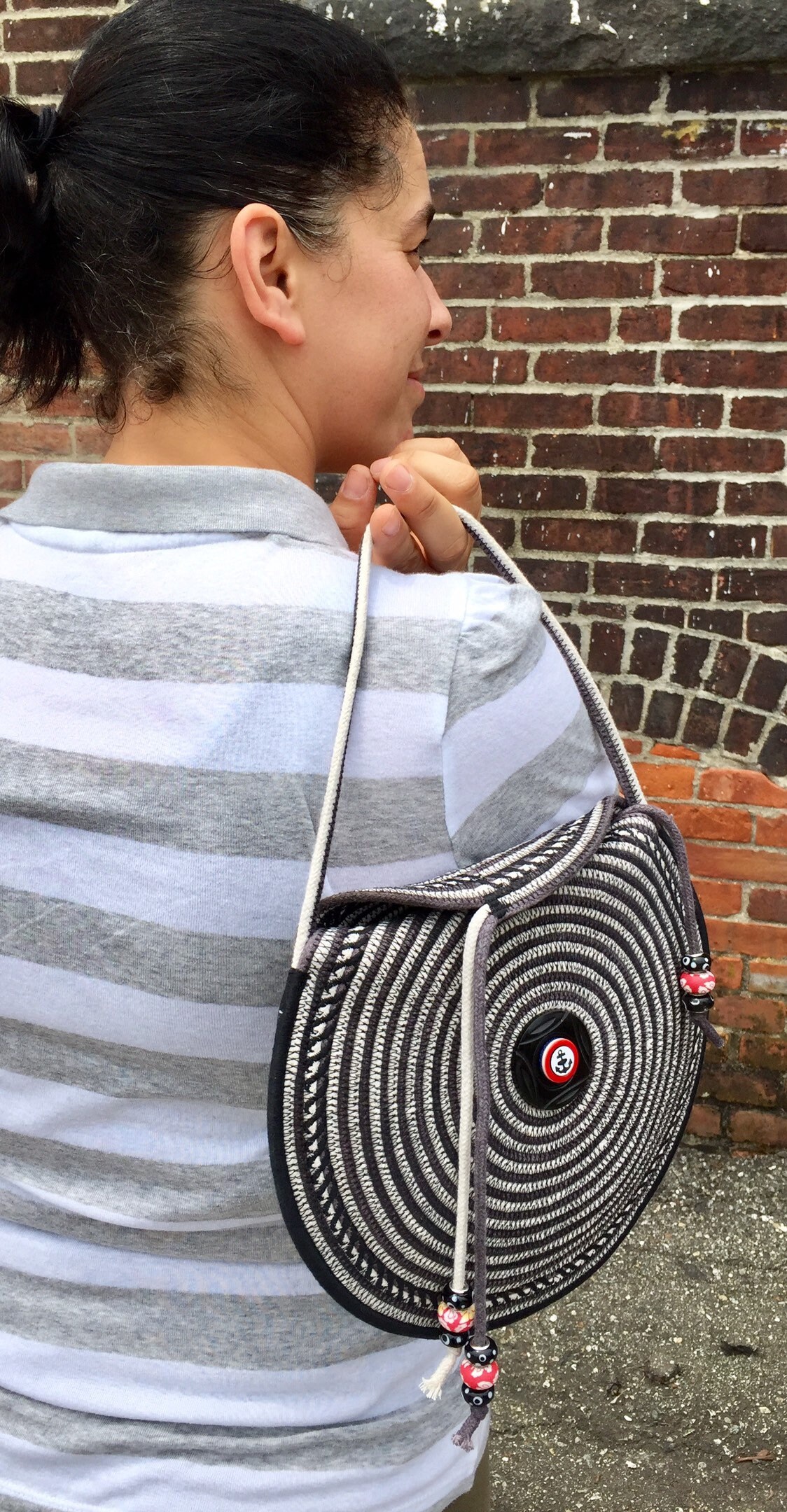 Beautiful Round Rope Handbag, Bag, Purse, Pocketbook - Etsy