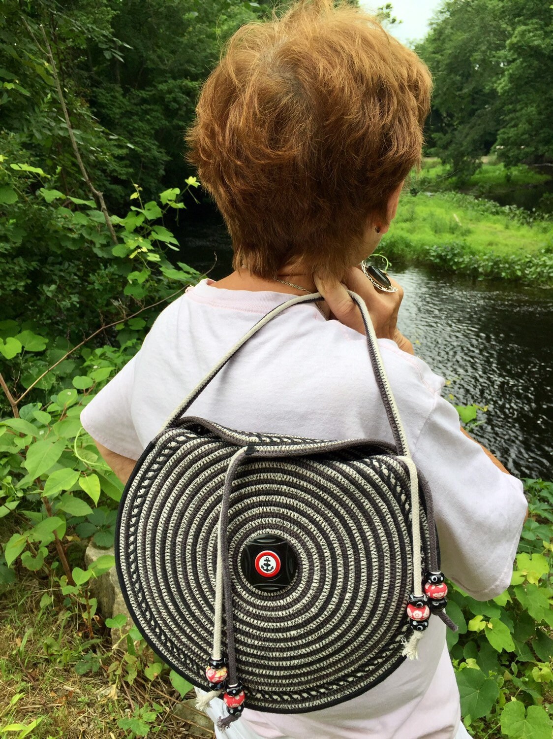 Beautiful Round Rope Handbag, Bag, Purse, Pocketbook - Etsy