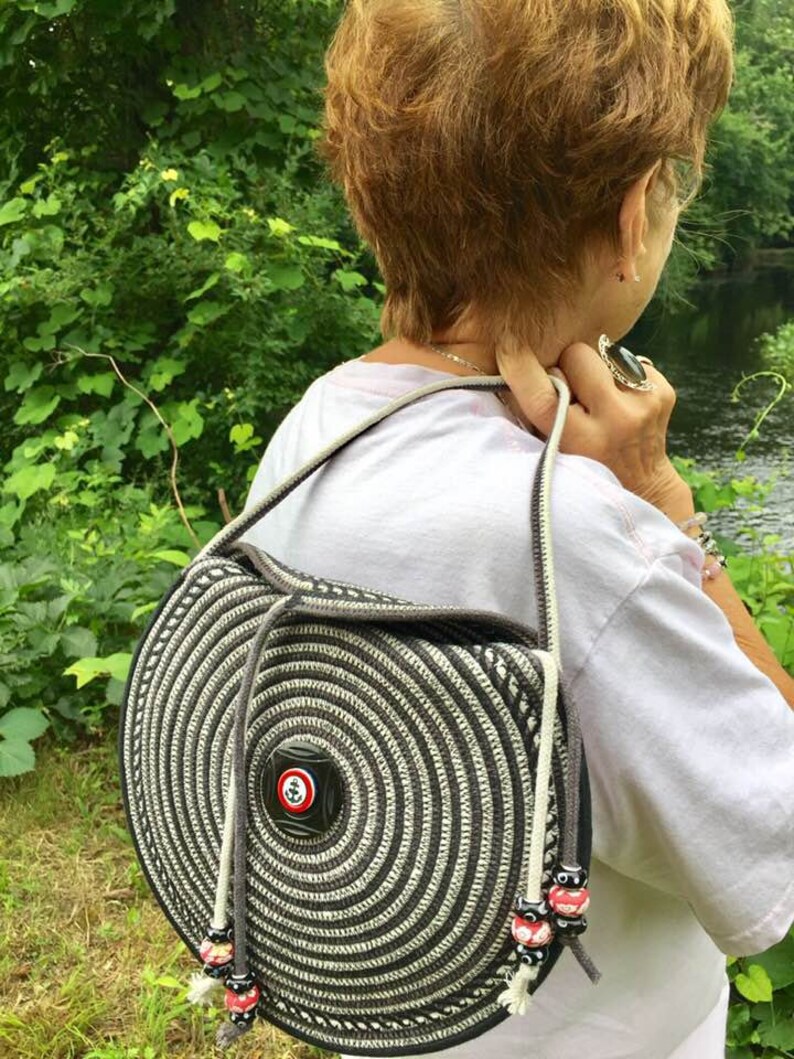 Beautiful Round Rope Handbag, Bag, Purse, Pocketbook - Etsy