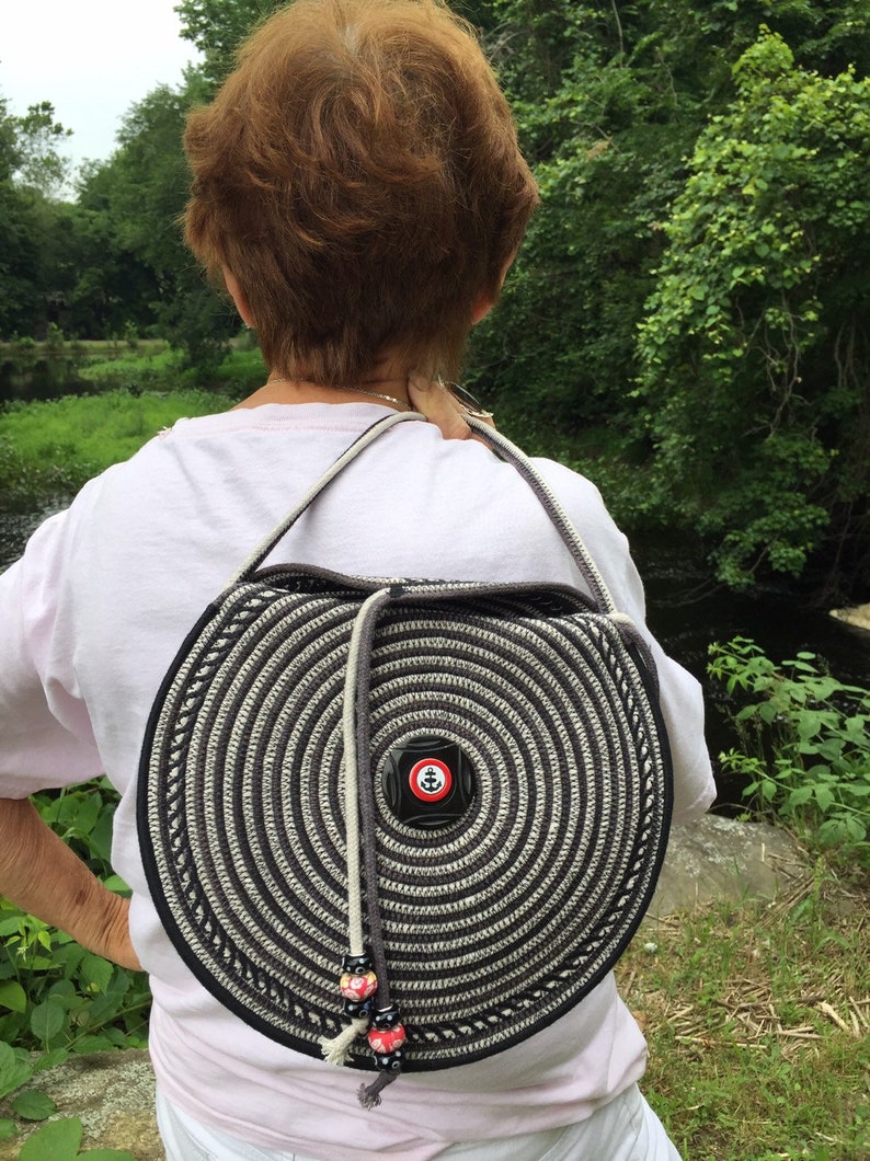 Beautiful Round Rope Handbag, Bag, Purse, Pocketbook - Etsy