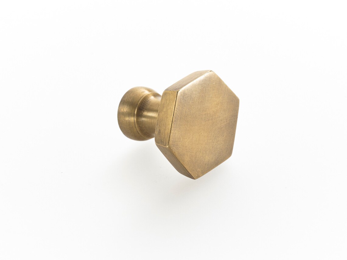 Beautiful Hexagonal Brass Drawer Knobs. View Our Gorgeous | Etsy