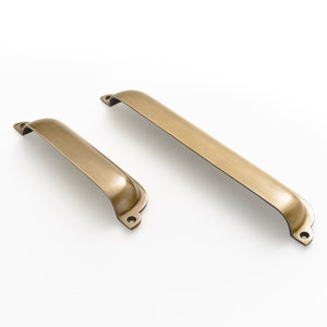 Drawer Cup Handles. Front Fixing Solid Brass Drawer Pulls. Perfect for ...