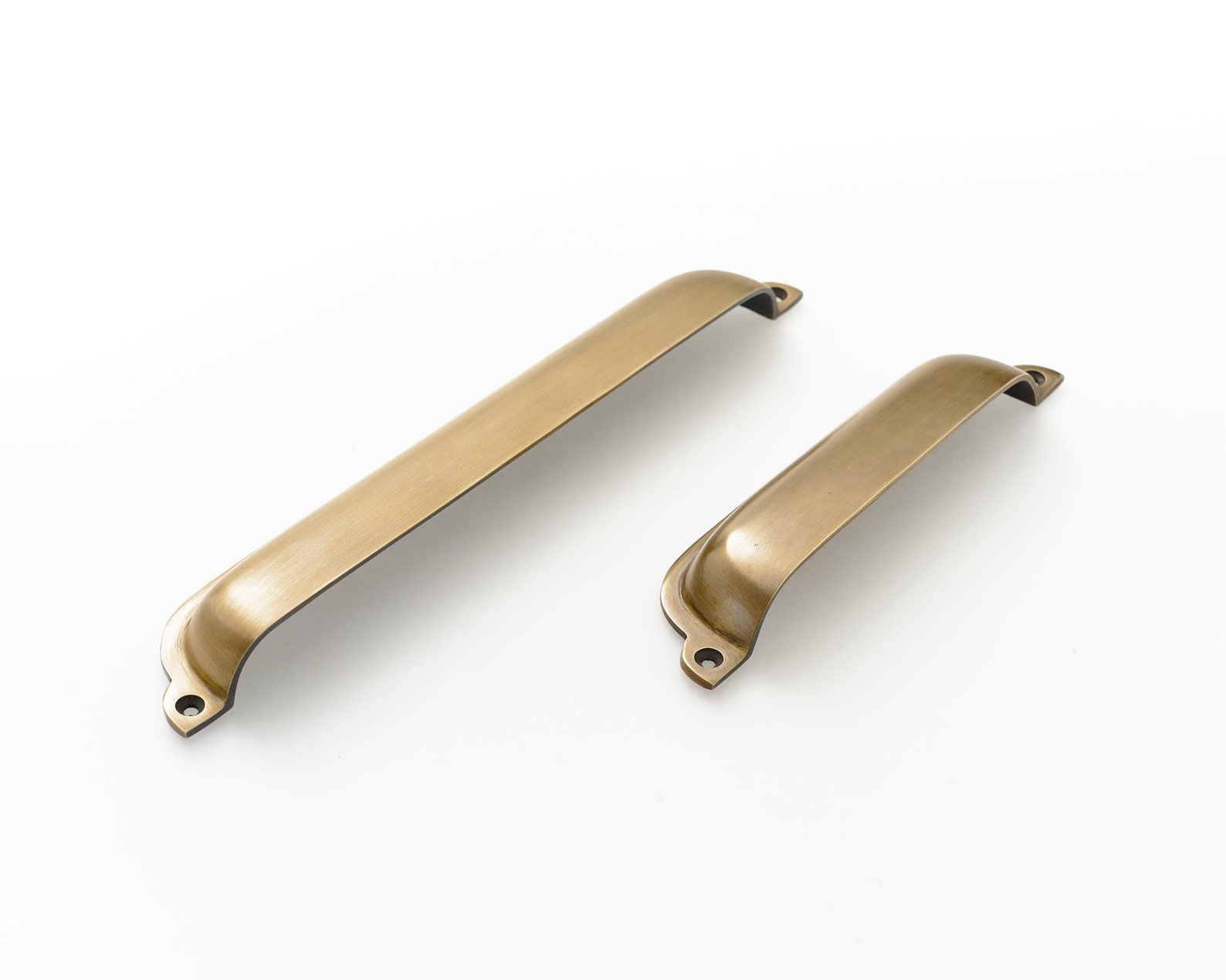 Drawer Cup Handles. Front Fixing Solid Brass Drawer Pulls. Perfect for ...