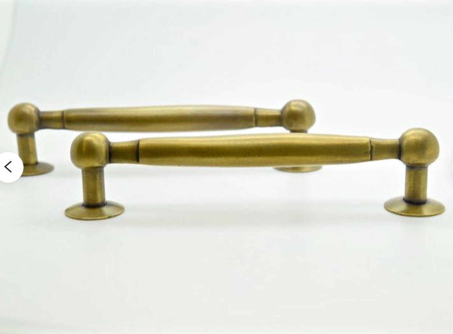 Gorgeous kitchen drawer handles. Solid brass cabinet hardware. | Etsy