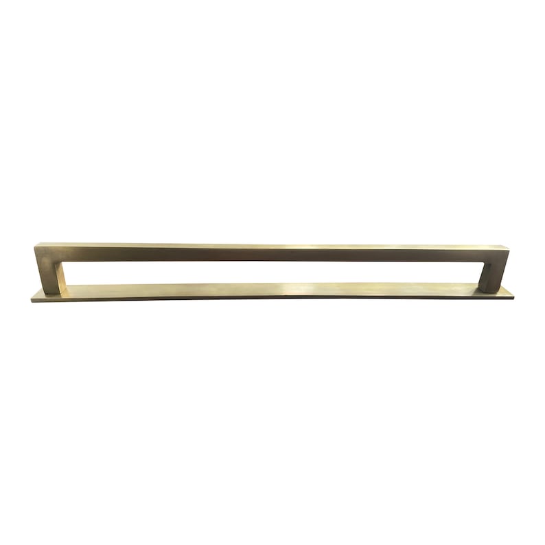 Solid Brass Square Handles With Backplate 19 - Etsy