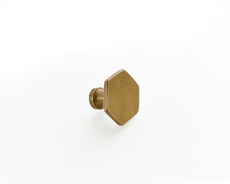 Hexagonal Brass Drawer Handles. Kitchen Handles , Cupboard Handles ...