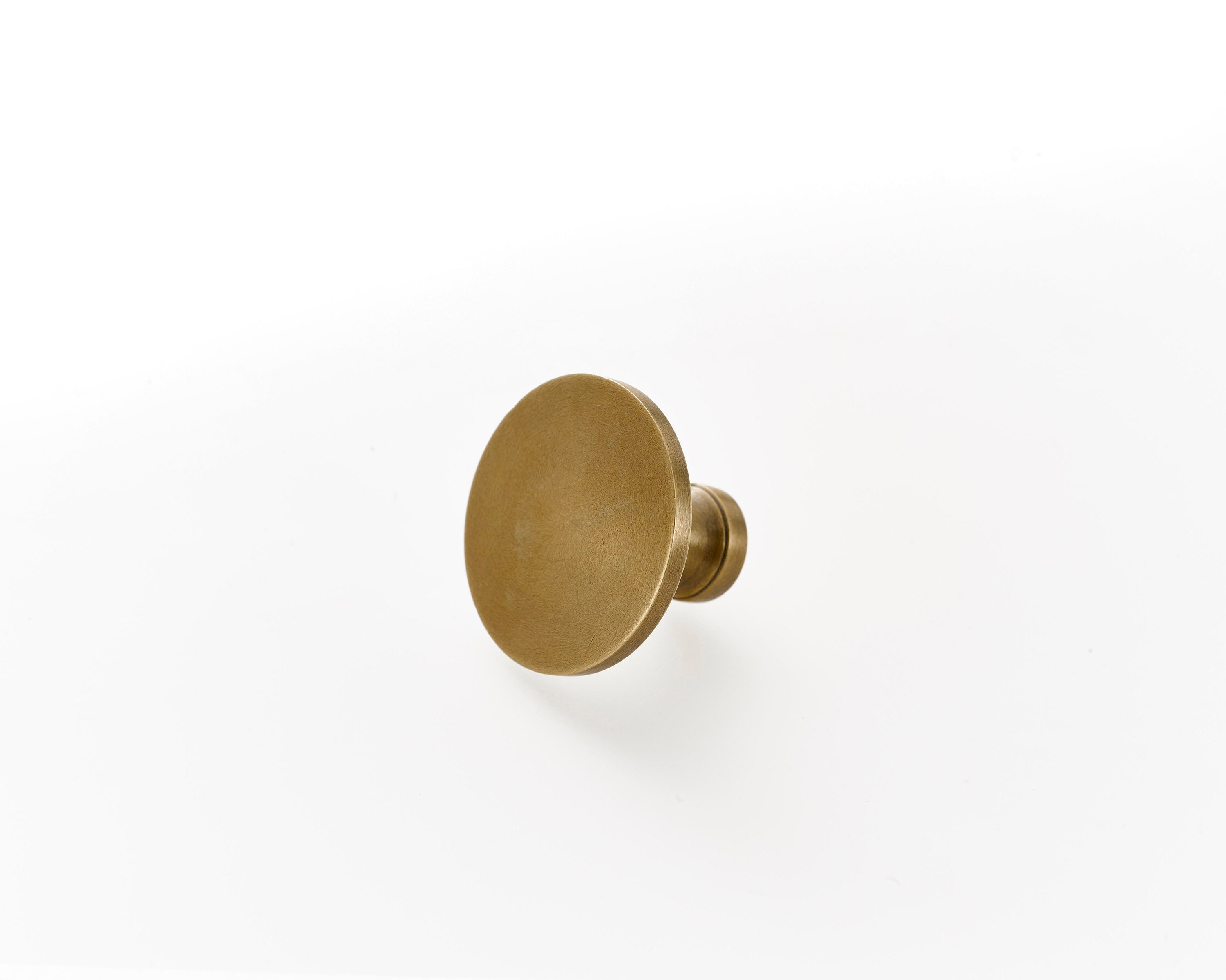 1.65" Flat Round Brass Kitchen Drawer Handle. Gorgeous Kitchen Hardware ...