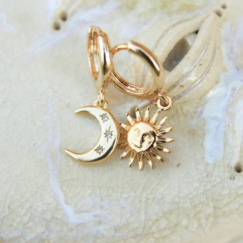 Moon Earrings - Etsy