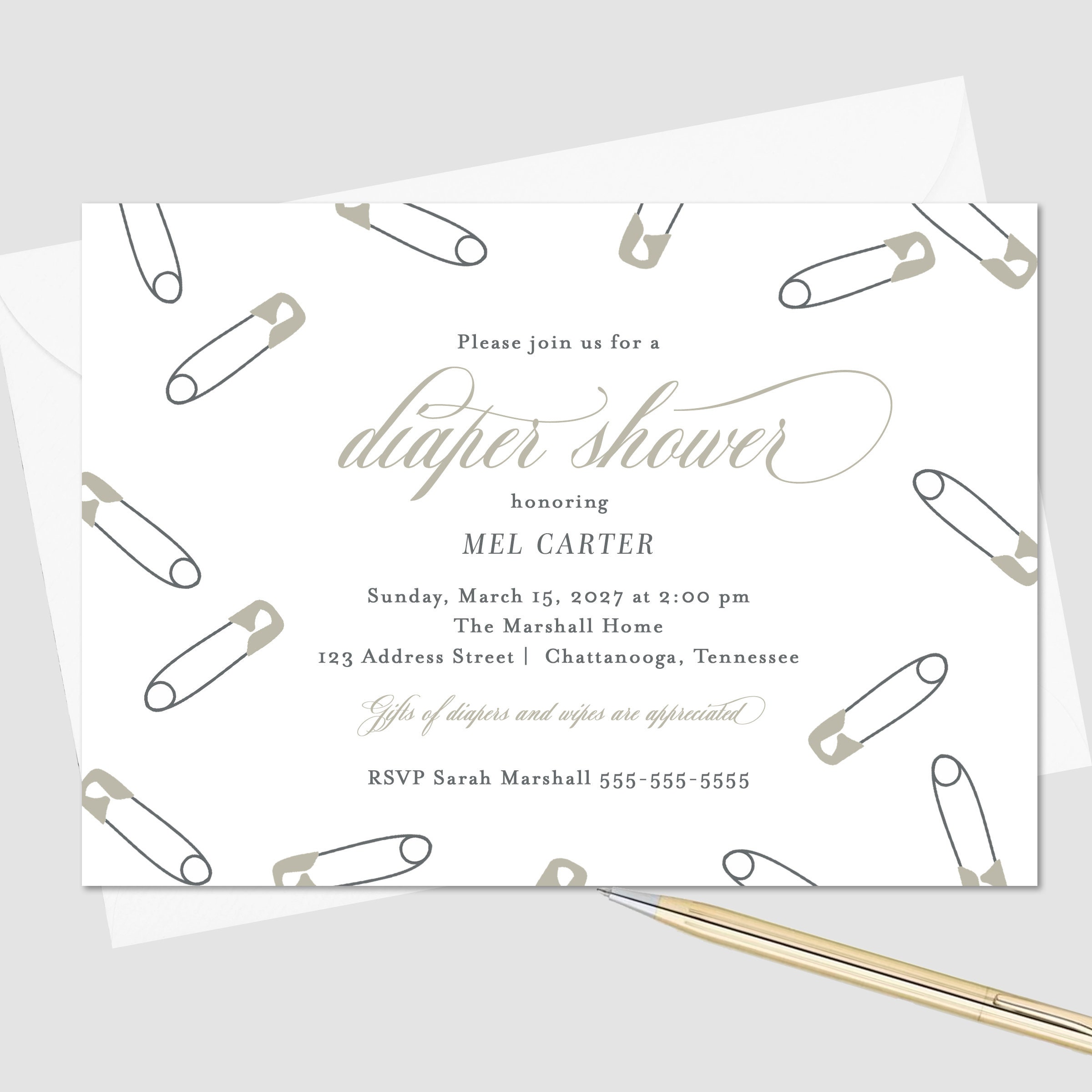 DIGITAL Diaper Shower | Etsy