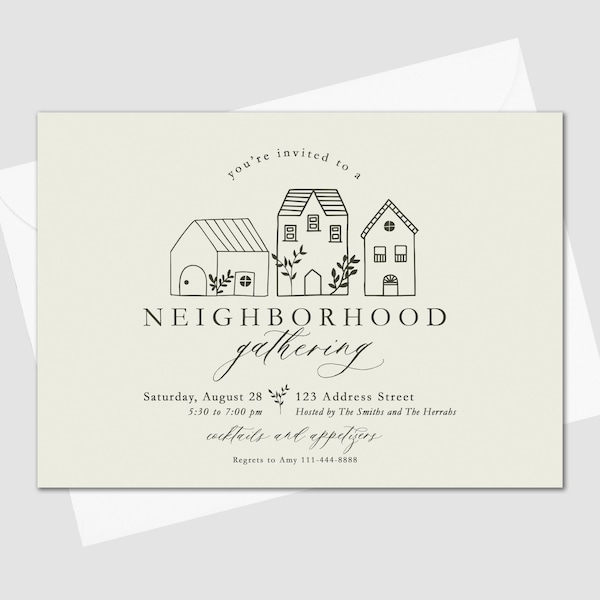 Meet the Neighbors Invitation - Etsy