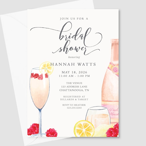 Mimosa Bridal Shower Invite - Etsy