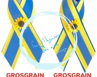 Ukrainian Flag Pin Sunflower Ribbon Lapel Pins Ukraine - Etsy