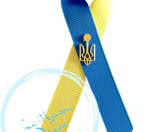 Ukrainian Flag Pin Sunflower Ribbon Lapel Pins Ukraine - Etsy
