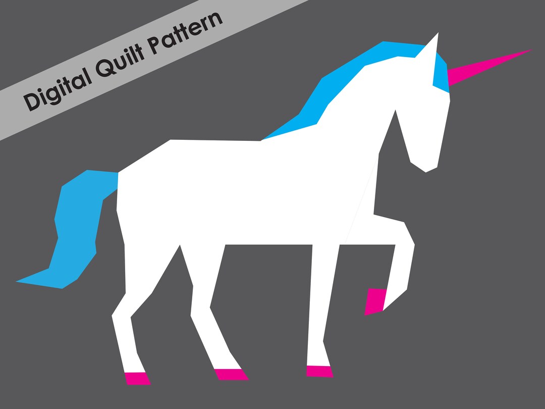 Unicorn Foundation Paper Piecing Pattern, FPP Pattern, Quilt Pattern ...