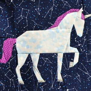 Unicorn Foundation Paper Piecing Pattern, FPP Pattern, Quilt Pattern ...