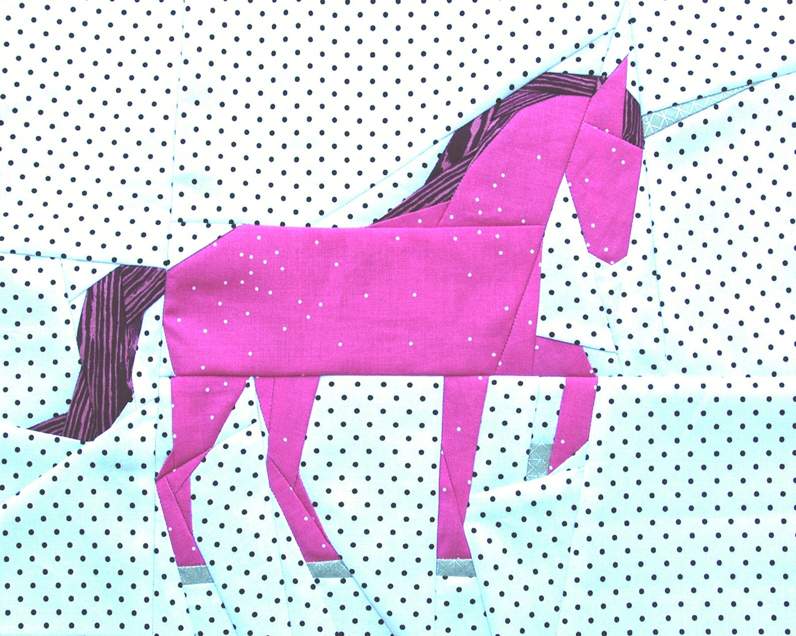 Unicorn Foundation Paper Piecing Pattern FPP Pattern Quilt | Etsy