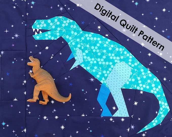 T-rex Foundation Paper Piecing Pattern, FPP Pattern, Quilt Pattern ...
