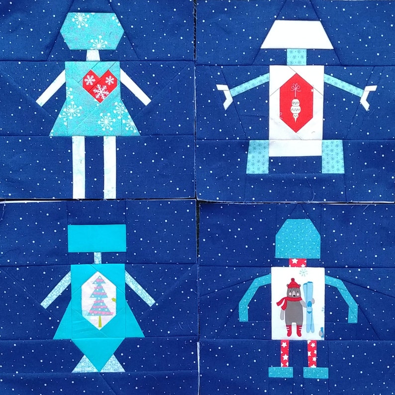 Robot Party Foundation Paper Pieced Sewing Pattern FPP | Etsy