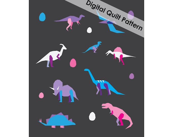 Dinosaur Quilt Bundle FPP Pattern Foundation Paper Pieced - Etsy