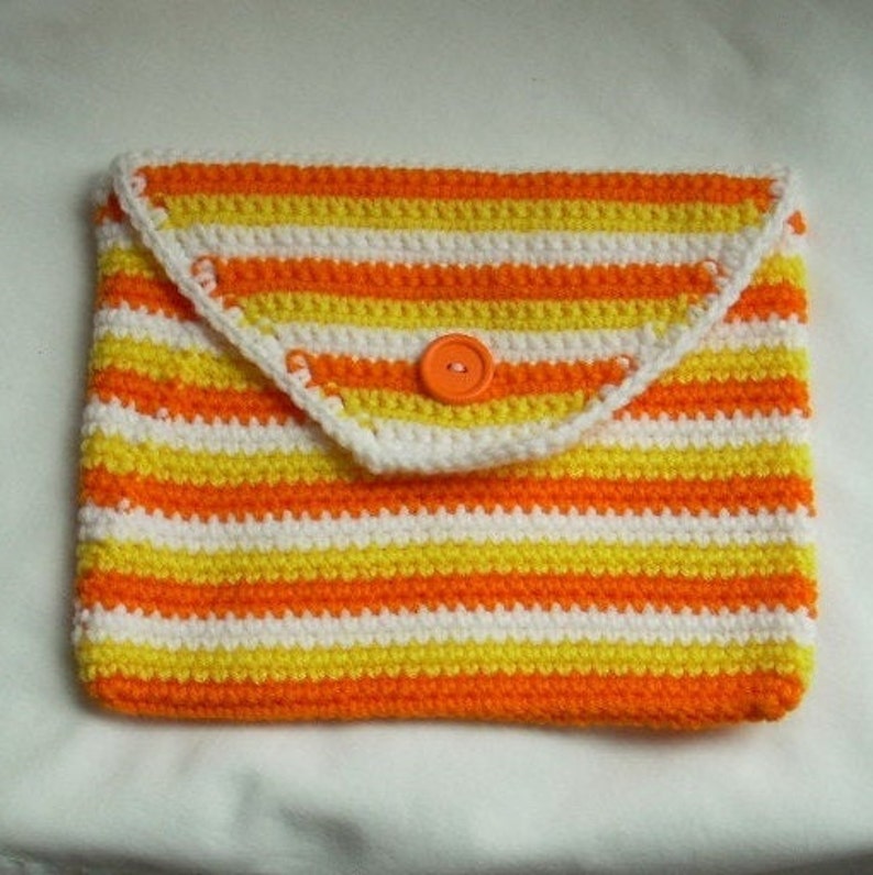 Tablet Case Bright Striped Crochet Pouch Matching Fashion - Etsy