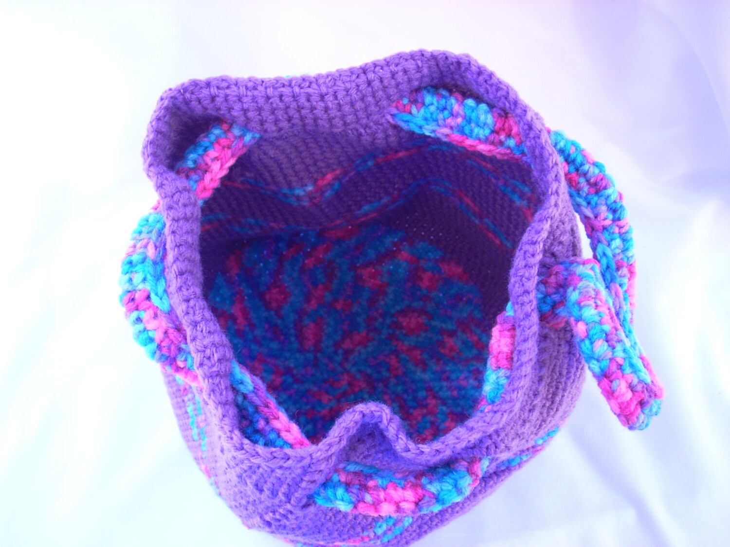 Striped Drawstring Bag 11 Girl's Crochet Purse - Etsy