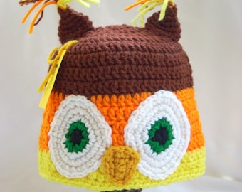 Toddler Owl Costume Hat Woodland Animal Crochet Hat - Etsy