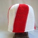Candy Cane Crochet Christmas Hat, Red Peppermint Swirl Stick Beanie ...