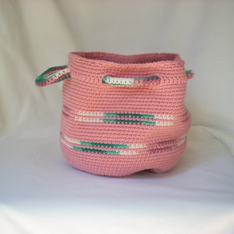 Striped Drawstring Bag 11 Girl's Crochet Purse - Etsy