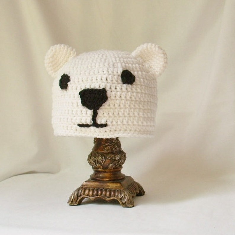 Polar Bear Crochet Animal Costume Hat, Arctic Photography Hat, Fun ...