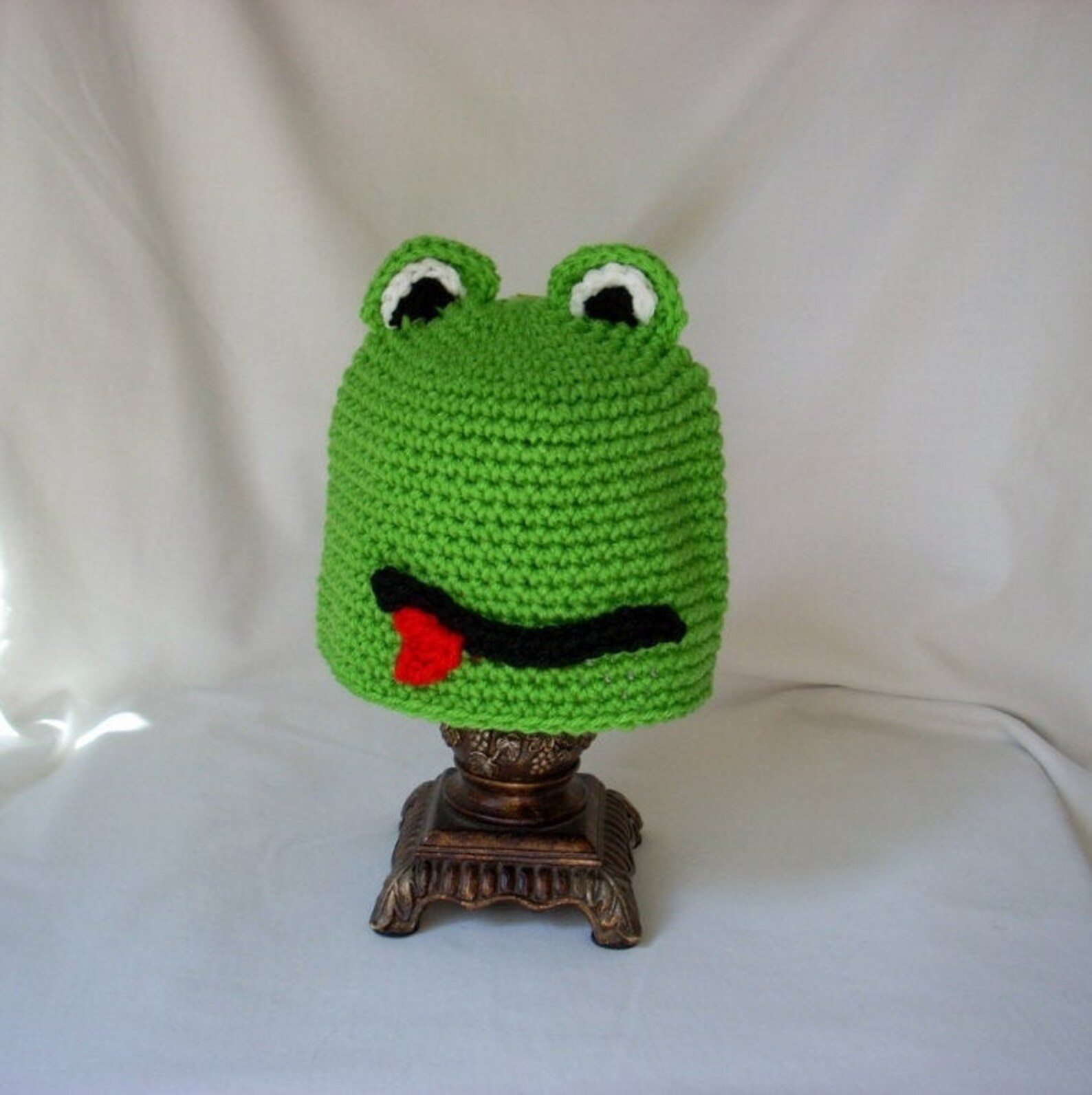 Crochet Frog Pond Animal Costume Hat, Fairy Tale Story Hat, Fun Winter ...