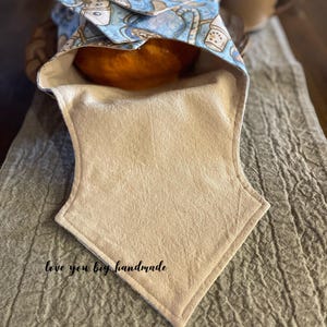 Reversible Linen Bread Basket Liner, Bread Cloth, Bread Cover, Roll ...