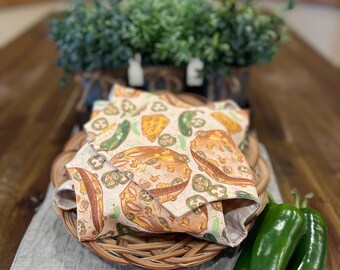 Reversible Linen Bread Basket Liner, Bread Cloth, Bread Cover, Roll ...