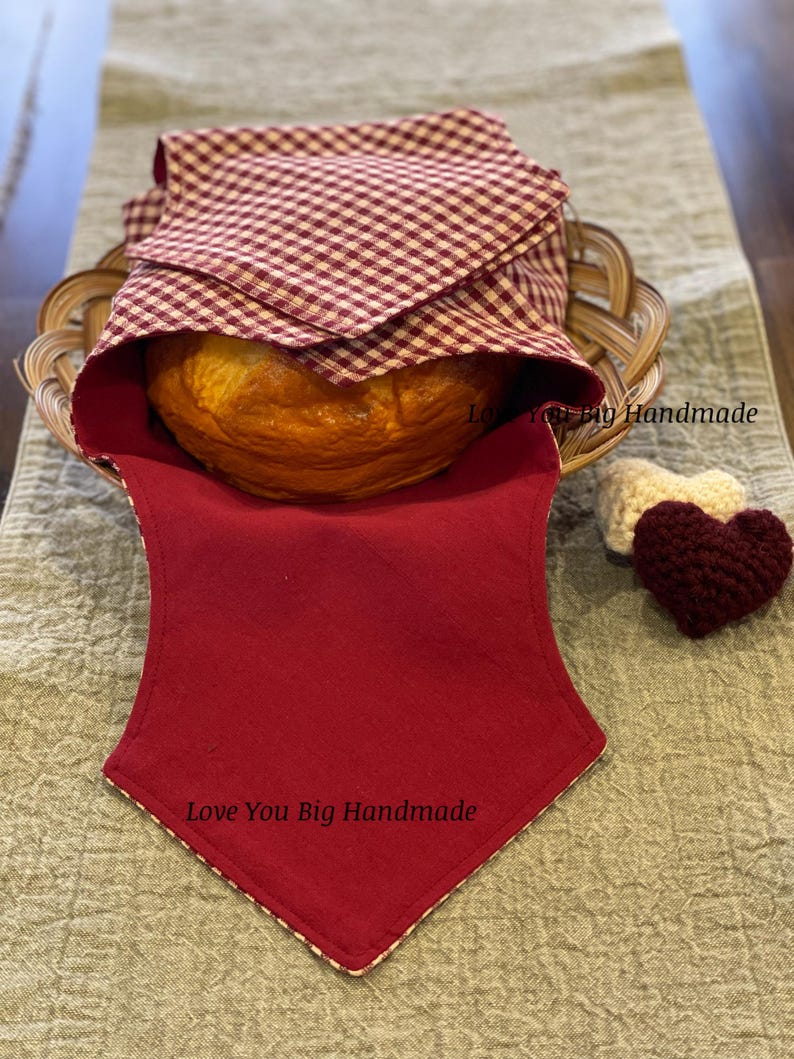 Reversible Bread Basket Liner, Bread Cloth, Bread Cover, Roll Cover ...