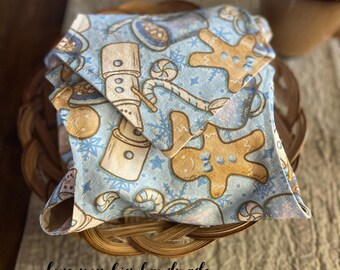 Reversible Linen Bread Basket Liner, Bread Cloth, Bread Cover, Roll ...