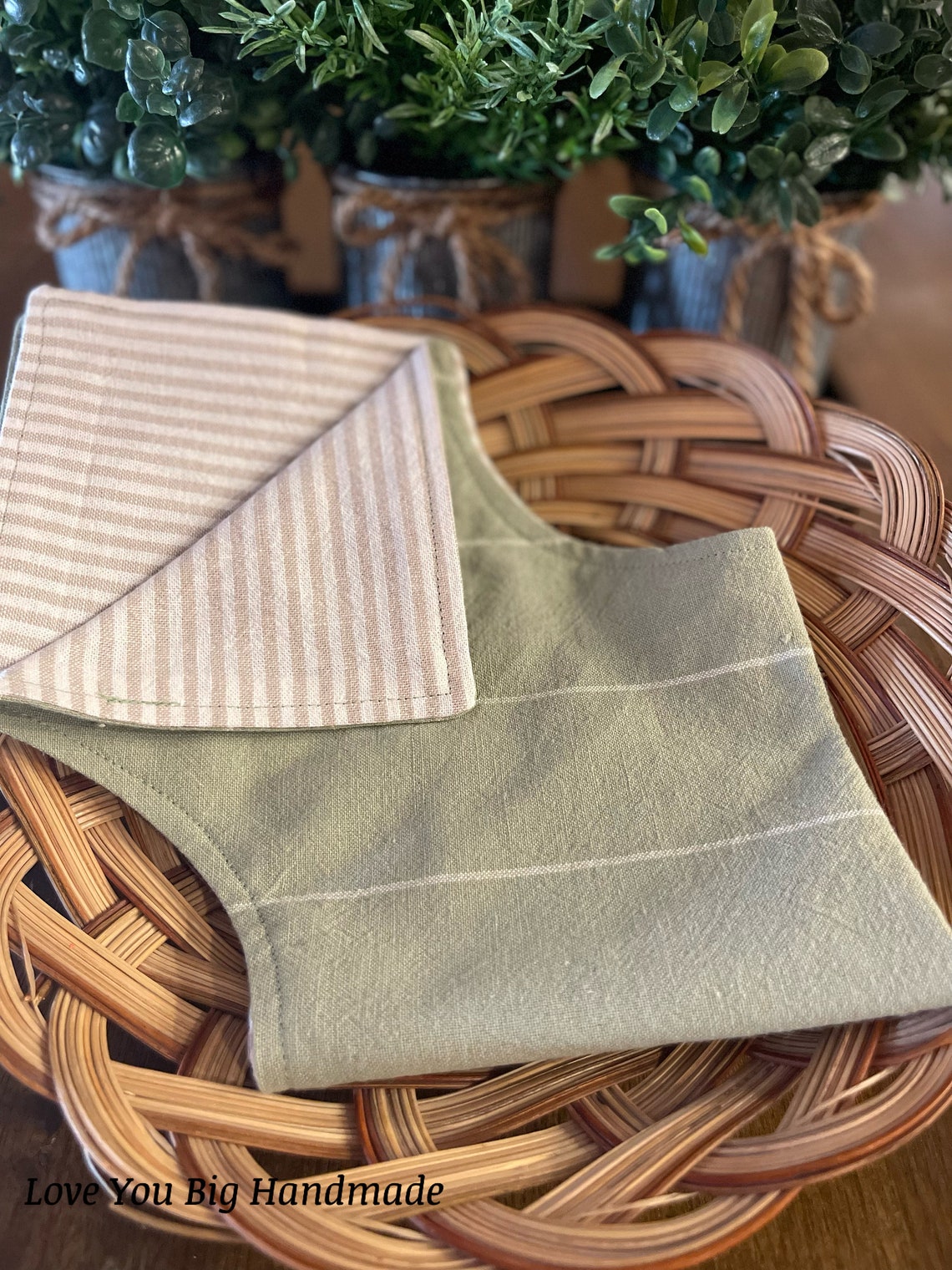 Reversible Linen Bread Basket Liner, Bread Cloth, Bread Cover, Roll ...