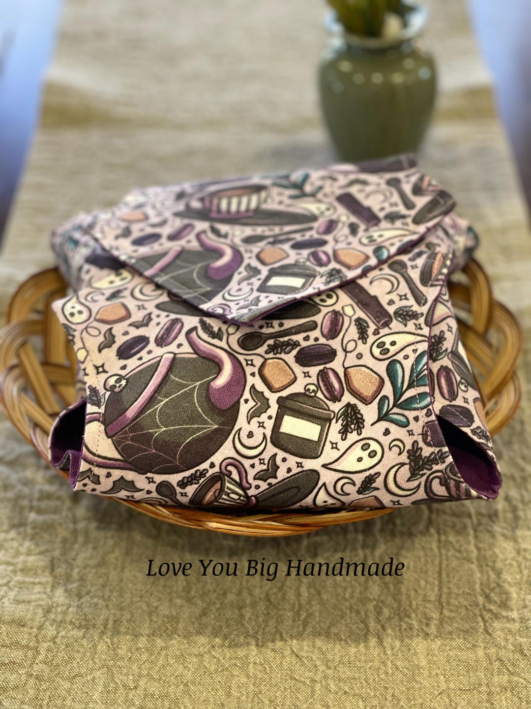 Reversible Linen Bread Basket Liner, Bread Cloth, Bread Cover, Roll ...