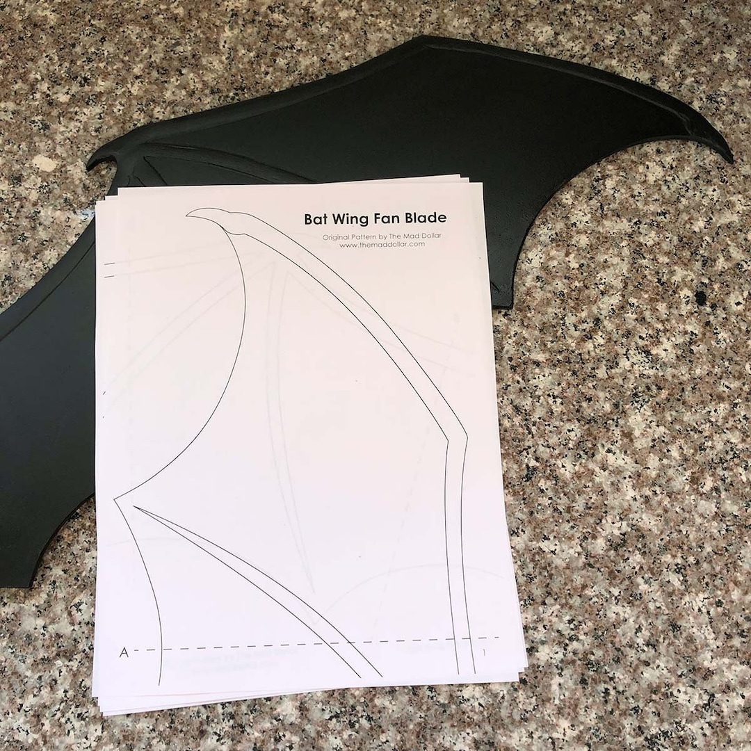 Bat Wing Ceiling Fan Template - Etsy