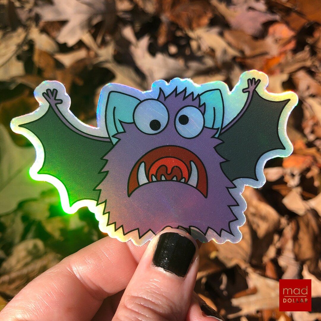 Batty Holographic Sticker - Etsy