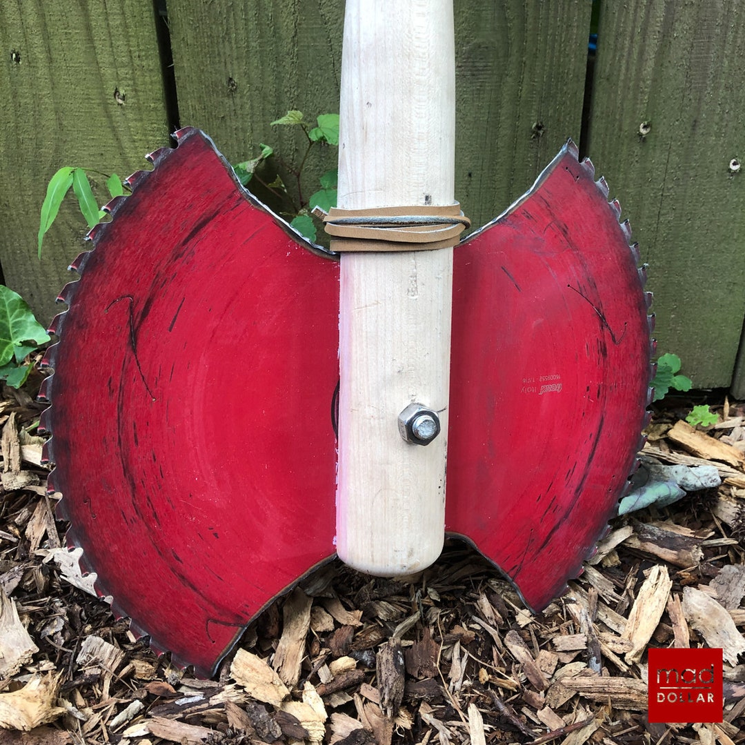 Red Leather Grendel Apocalypse Axe - Etsy