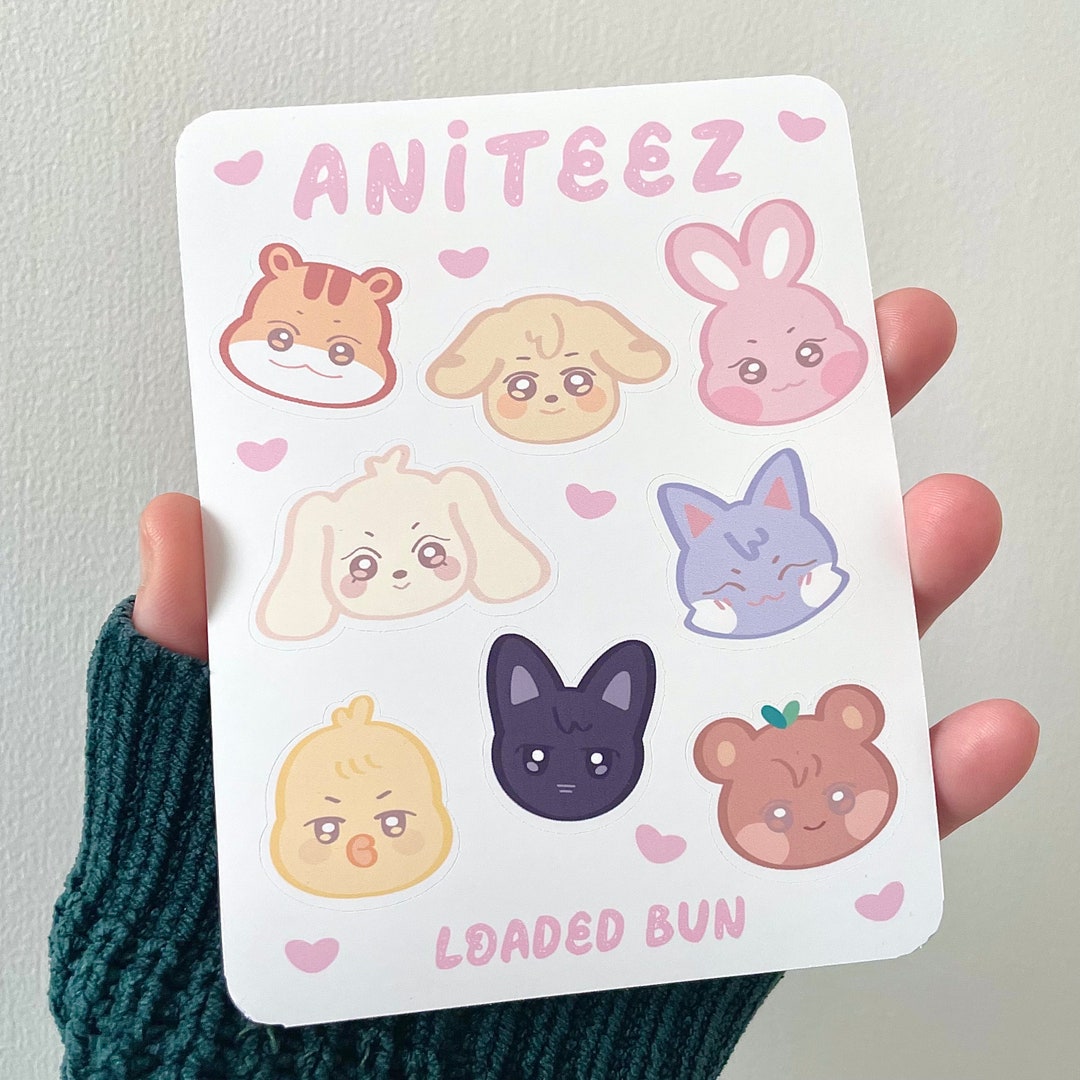 Aniteez Ateez Atiny Waterproof Deco Sticker Sheet - Etsy