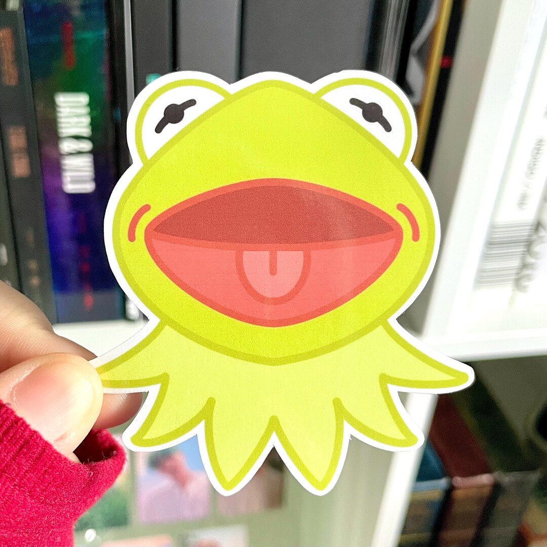 Excited Kermit the Frog the Muppets Screaming Cute Waterproof Sticker ...