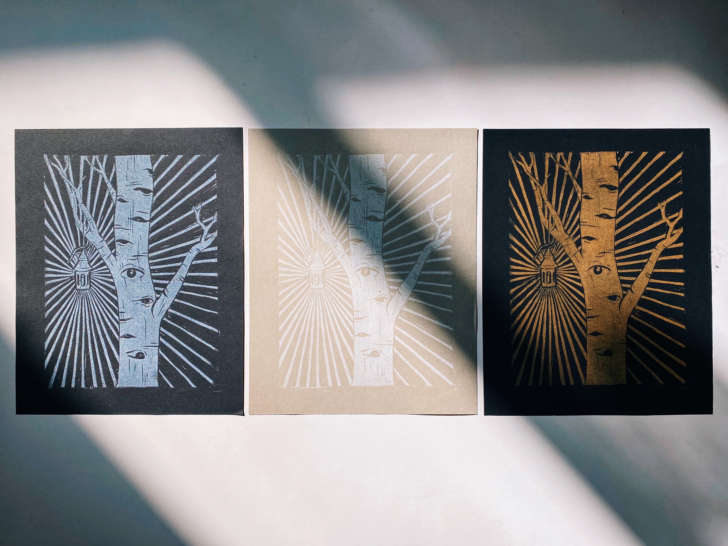 The Watchful Tree Fine Art Block Print 10 X 8 - Etsy