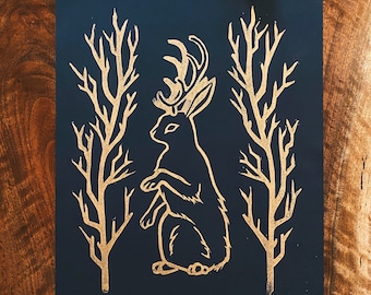Jackalope Print - Etsy
