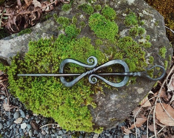 Hand Forged Hair Pin / Bun Holder. Made in Montana. Long Hair - Etsy