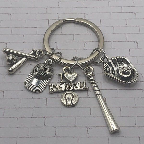 Baseball Player Keychain - Etsy