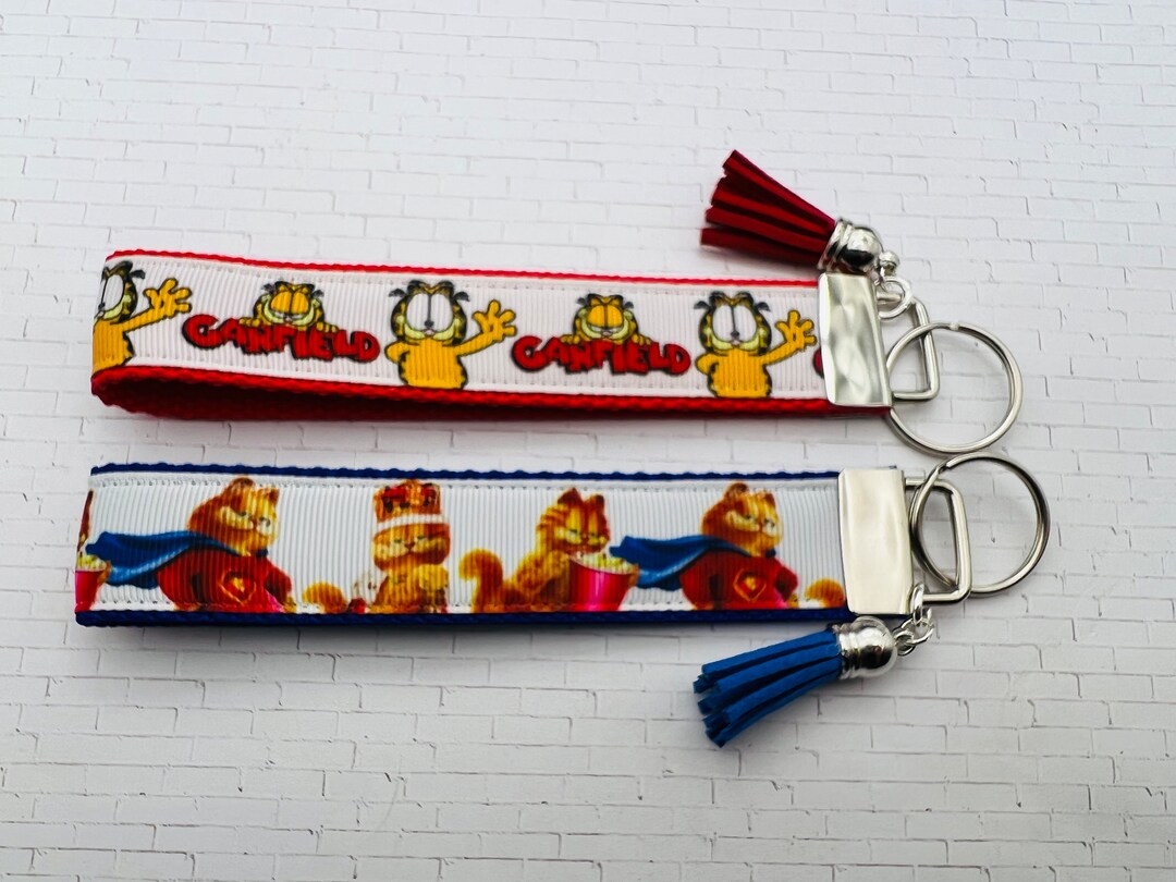 Garfield Keychain Garfield Wristlet Garfield Key FOB 2 - Etsy