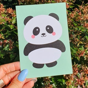 Cute Panda Everyday Card. Panda Birth Announcement Card. Panda New ...